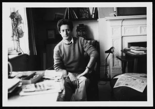 Photograph of Jeremy Adler posing in Marie-Louise’s studio at 6 ...