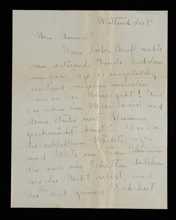 Letter from Edward Renouf to Anny Schey von Koromla‘, Edward Renouf ...
