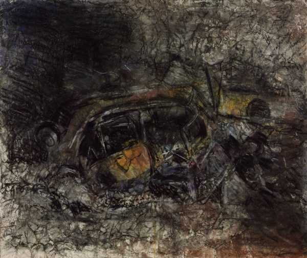 ‘Once Upon a Time There Was Oil (Car on Beach)‘, Terry Setch, 1981 | Tate