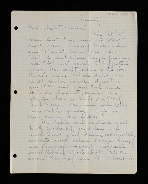 Letter from Edward Renouf to Anny Schey von Koromla‘, Edward Renouf ...