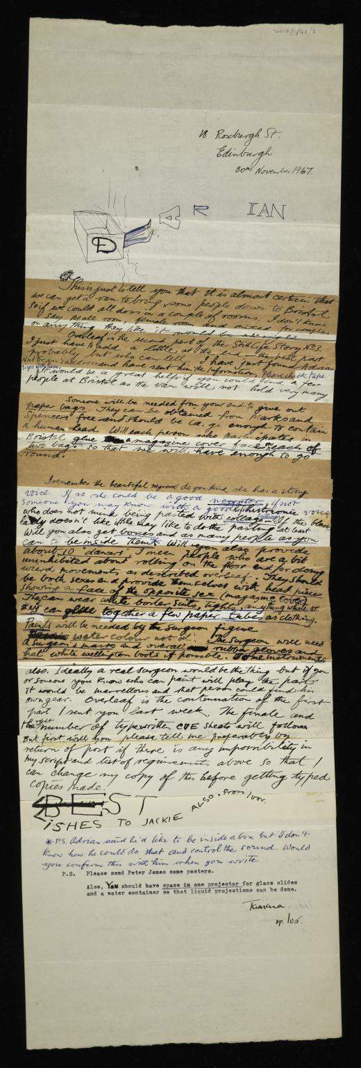 Letter from Ivor Davies to Ian Breakwell‘, Ivor Davies, recipient: Ian ...