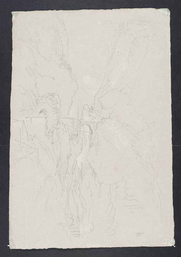 ‘Bridge over the Via Mala‘, Joseph Mallord William Turner, c.1830–41 | Tate