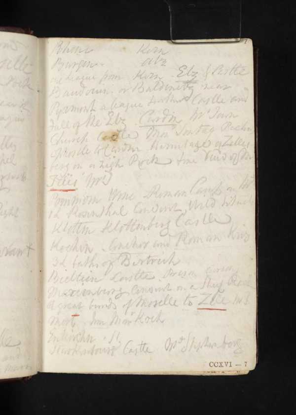 ‘Notes of Sights between Koblenz and Trier‘, Joseph Mallord William ...