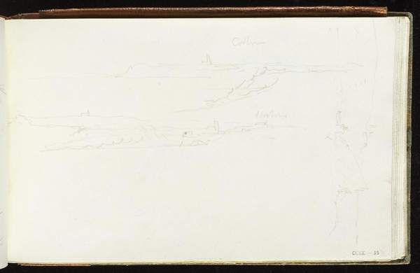 ‘Distant Views of ?Corton and Heston‘, Joseph Mallord William Turner, c ...