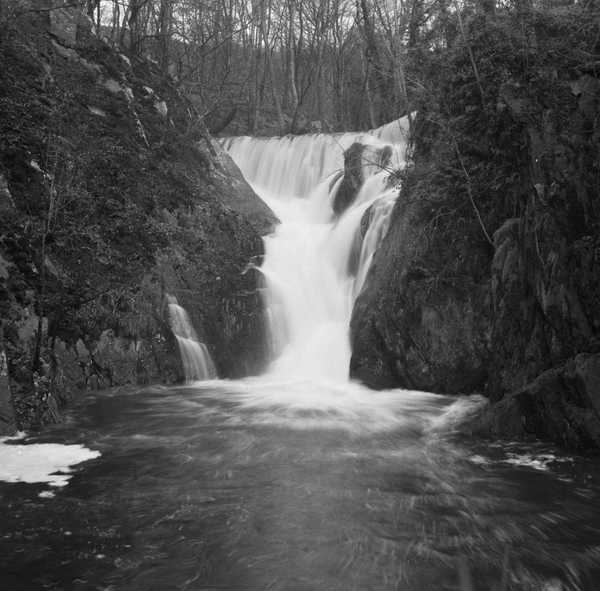 Photograph of a waterfall in Afon Einion in Furnace, Cardiganshire ...