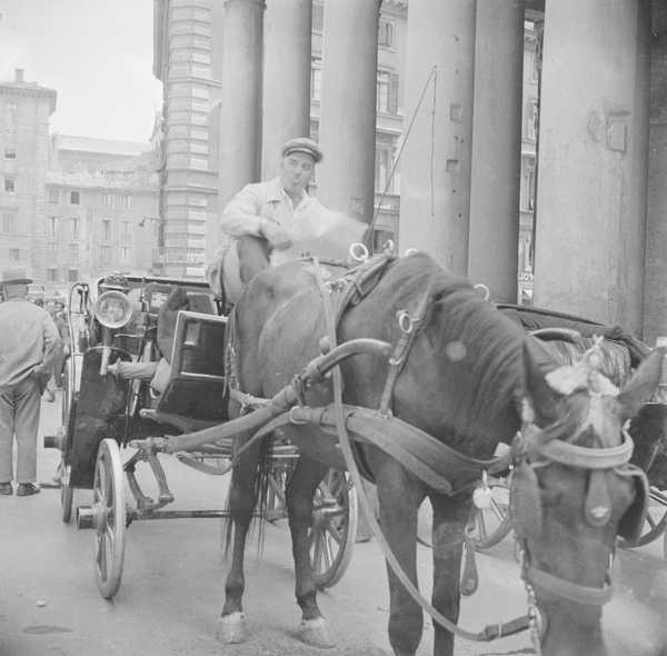 Photograph of an unidentified man on a horse-drawn carriage‘, Nigel ...