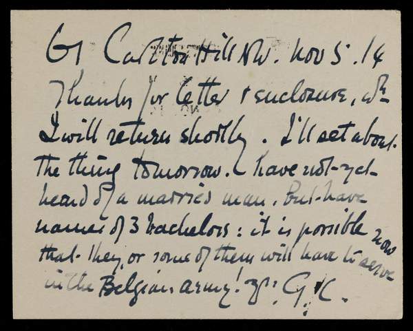 Papers relating to the Newlyn Artists’ Belgian Relief Fund‘, collection ...