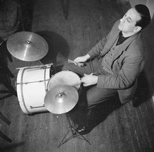 Photograph of Tony Crombie performing on drums‘, Nigel Henderson ...