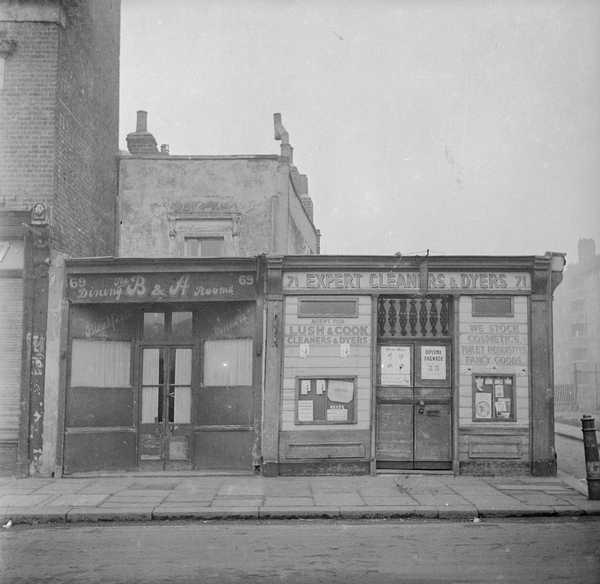 Photograph of a cleaners from outside‘, Nigel Henderson, [1949–54 ...