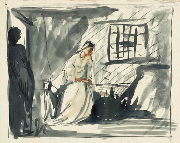 ‘Catherine Leaning on a Wall‘, Lady Edna Clarke Hall, c.1900–5 | Tate