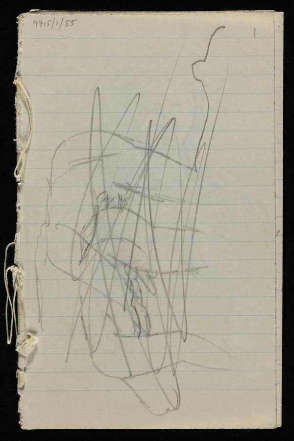 Part Of A Sketchbook Containing Untitled Sketches Of Female Nudes And