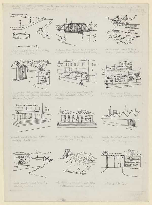 Cartoon for the 1948 Punch Almanack captioned ‘One of the Finest Views ...