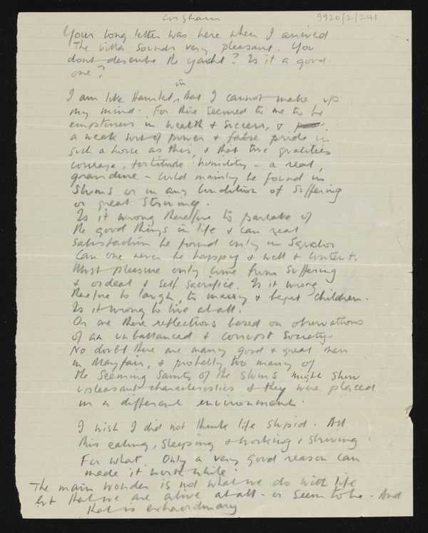 Letter from Kenneth Armitage to Joan Moore, addressed Corsham‘, Kenneth ...