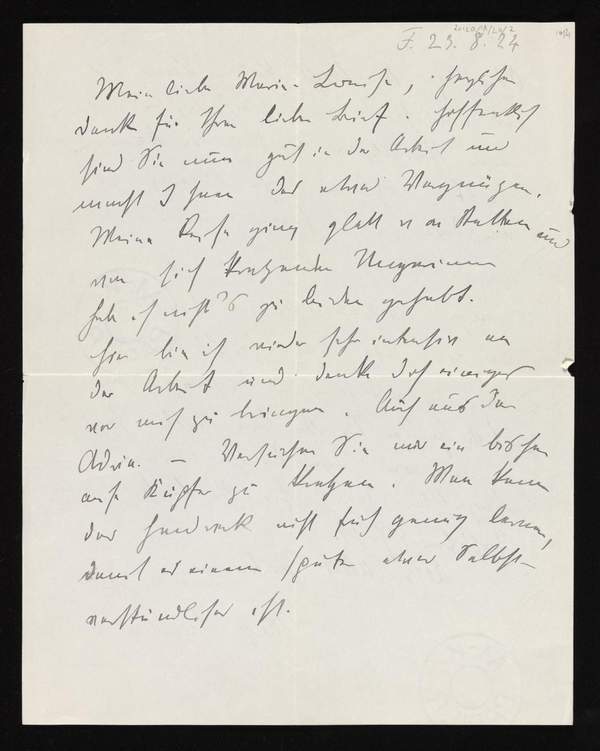 Letter from Max Beckmann‘, Max Beckmann, recipient: Marie-Louise Von ...