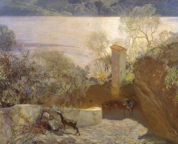 ‘Sunshine, Breeze, and Blossom: Lake Como‘, Walter West, exhibited 1913 ...