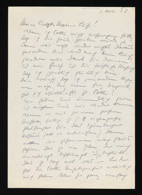 Letter from Becky Sandstede‘, Becky Sandstede, recipient: Marie-Louise ...