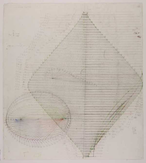 ‘Drawing for a ‘Screw Mobile’‘, Kenneth Martin, 1972 | Tate