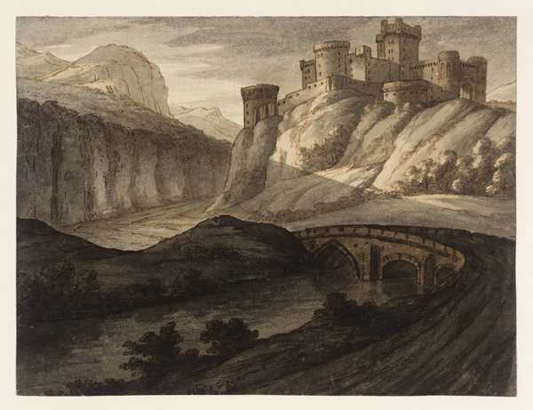 ‘A Castle above a River, among Mountains, after Robert Adam‘, Frances ...