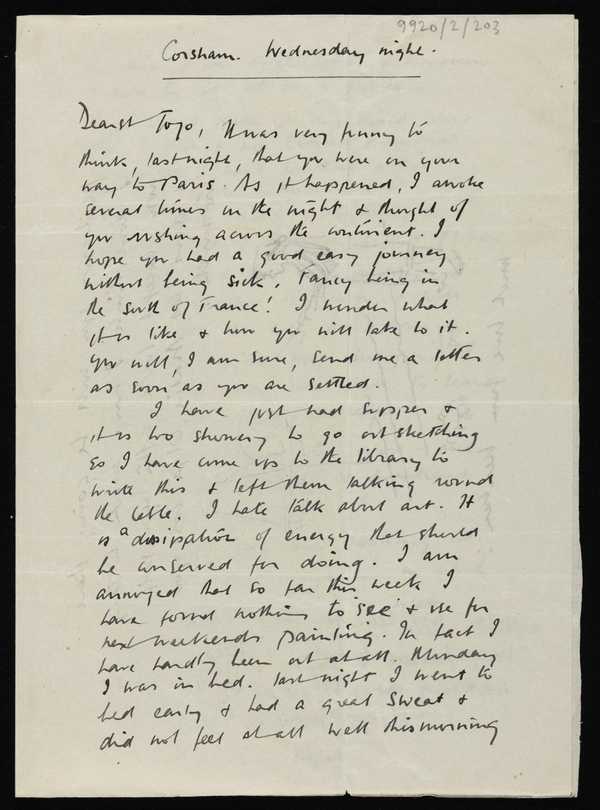 Letter from Kenneth Armitage to Joan Moore‘, Kenneth Armitage ...