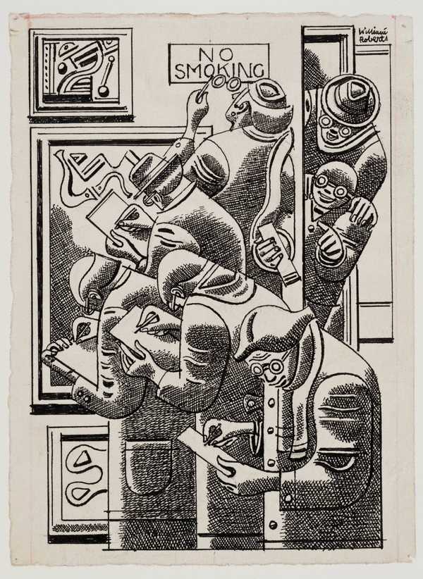 ‘Study for frontispiece to ‘A Press View at teh Tate Gallery’ by ...