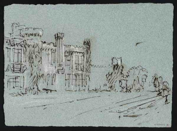 ‘East Cowes Castle from the North, across the Terrace‘, Joseph Mallord ...