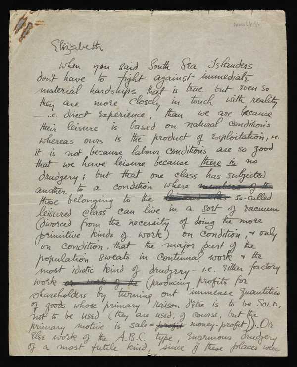 Letter from Felicia Browne to Elizabeth Watson‘, Felicia Browne ...