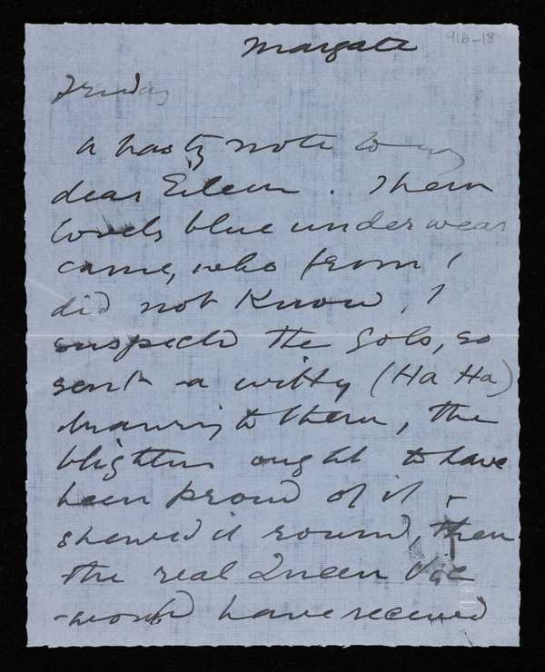 Letter from Laura Knight to Eileen Mayo‘, Dame Laura Knight, recipient ...