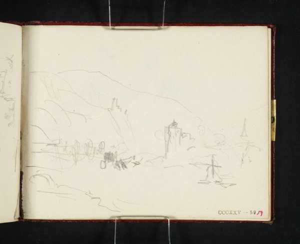 ‘River Scene with Mountain and Castle‘, Joseph Mallord William Turner ...