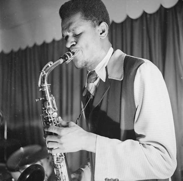 Photograph of jazz musician and composer Joe Harriott, performing on ...
