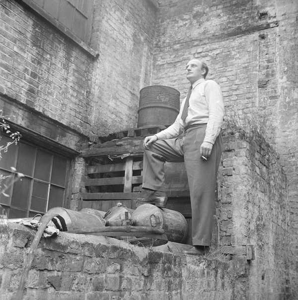 Photograph of Harry Craig standing on a wall‘, Nigel Henderson, [c.1949 ...