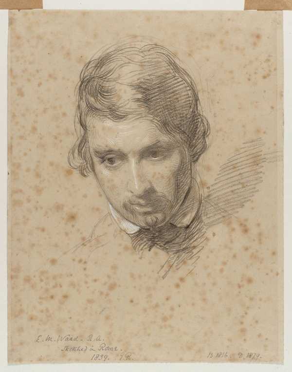 ‘Portrait of E.M. Ward, RA (1816-1879)‘, George Richmond, 1839 | Tate