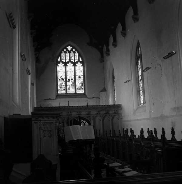 Photograph of the interior of St Nicholas’ Church in Cholderton ...