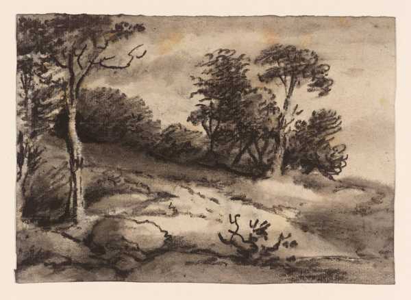 ‘Hillside with Trees. Verso: Sketch‘, Dr Thomas Monro | Tate