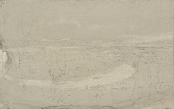 ‘View of the River Tiber, Rome, from the Villa Madama on Monte Mario ...