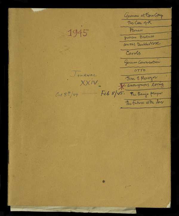 Journal number twenty four‘, Keith Vaughan, 8 October 1944–8 February ...
