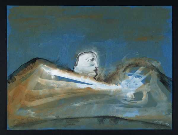 ‘Landscape: Nocturne‘, Cecil Collins, 1987 | Tate