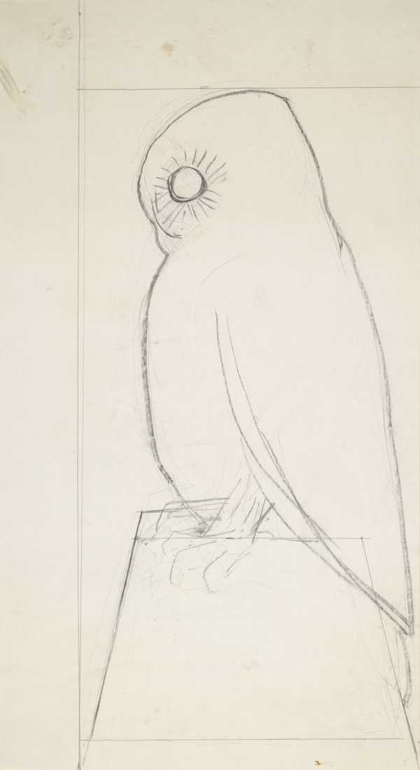 ‘Design for owl motif‘, Alan L. Durst, [1950–3] – Tate Archive | Tate