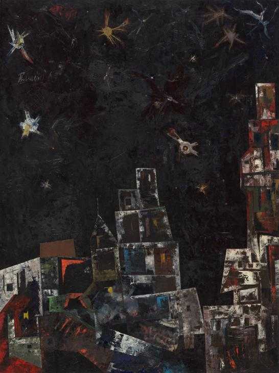 ‘Cityscape (Night)‘, Lancelot Ribeiro, 1963 | Tate