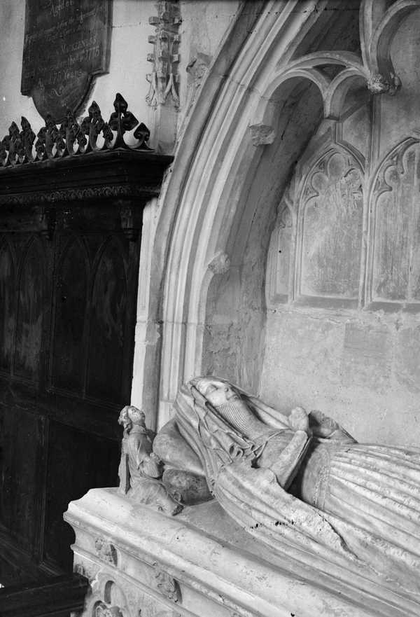 Photograph of the interior of a church at Haversham, Buckinghamshire ...