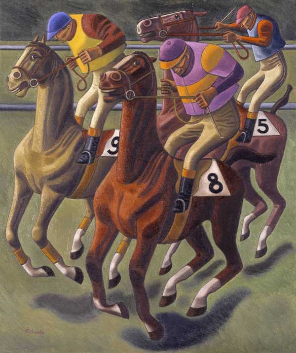 ‘Cantering to the Post‘, William Roberts, 1949 | Tate