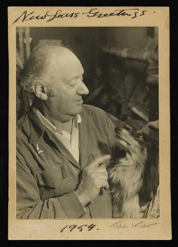 Two photographs of Jacob Epstein with a dog‘, Ida Kar‘, Ida Kar – Tate ...