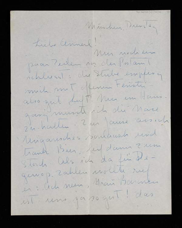Letter from Edward Renouf to Anny Schey von Koromla‘, Edward Renouf ...