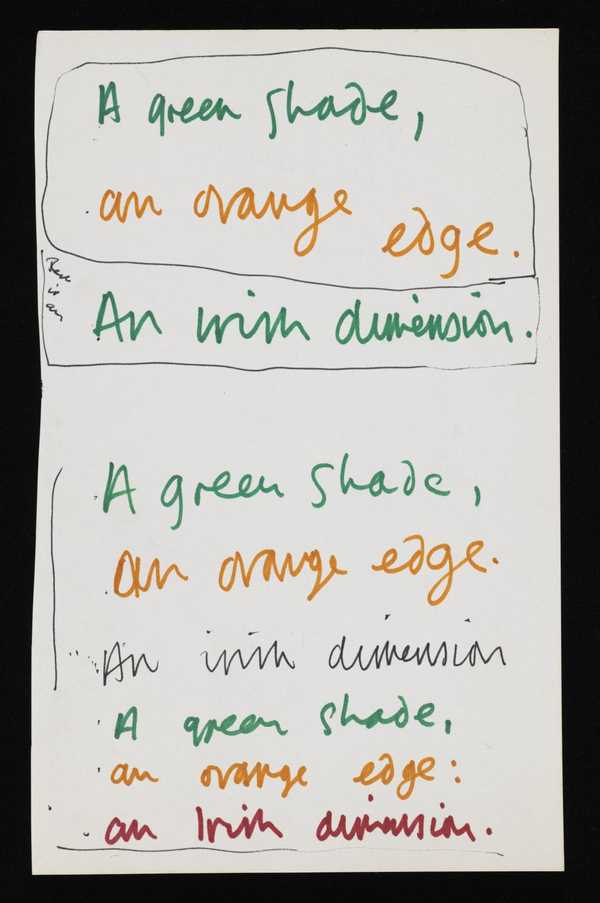 Artwork by Conrad Atkinson for the exhibition catalogue, ‘A Green Shade ...