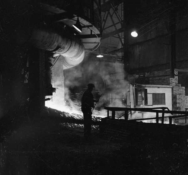 Photograph showing interior of a steel works‘, Nigel Henderson‘, Nigel ...