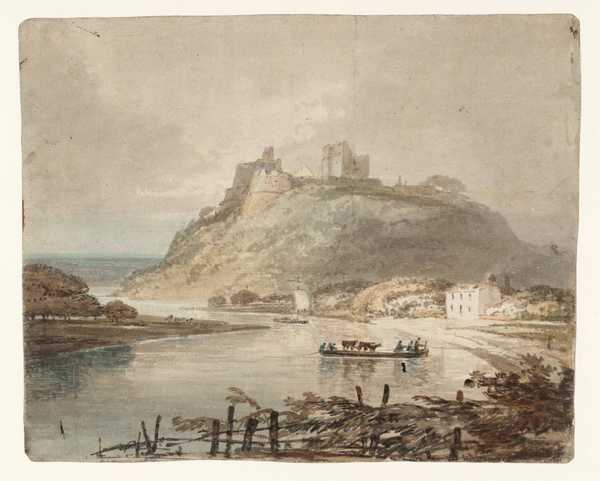 ‘A Castle on a Hill above a River‘, Joseph Mallord William Turner ...