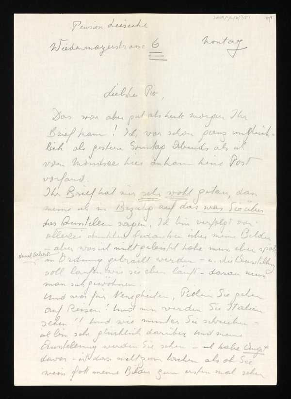 Letter to Elias Canetti‘, recipient: Elias Canetti, [16 August 1954 ...