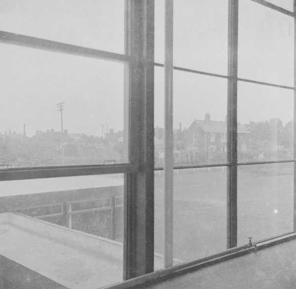 Photograph showing view through window at Hunstanton Secondary Modern ...