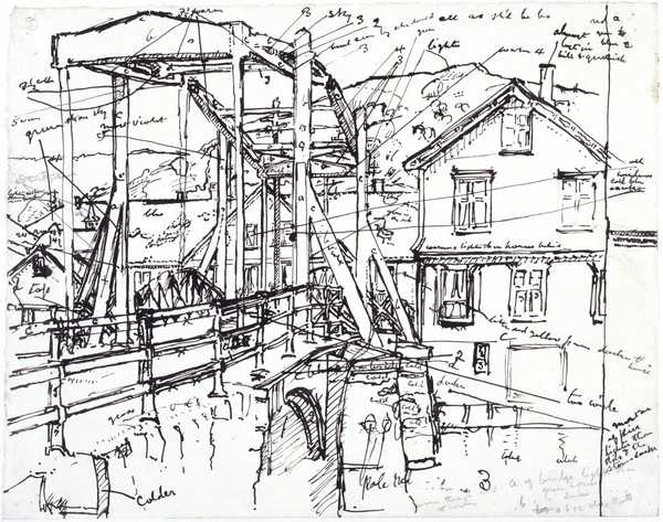 ‘Study for ‘Canal Bridge, Flekkefjord’‘, Harold Gilman, c.1913 | Tate