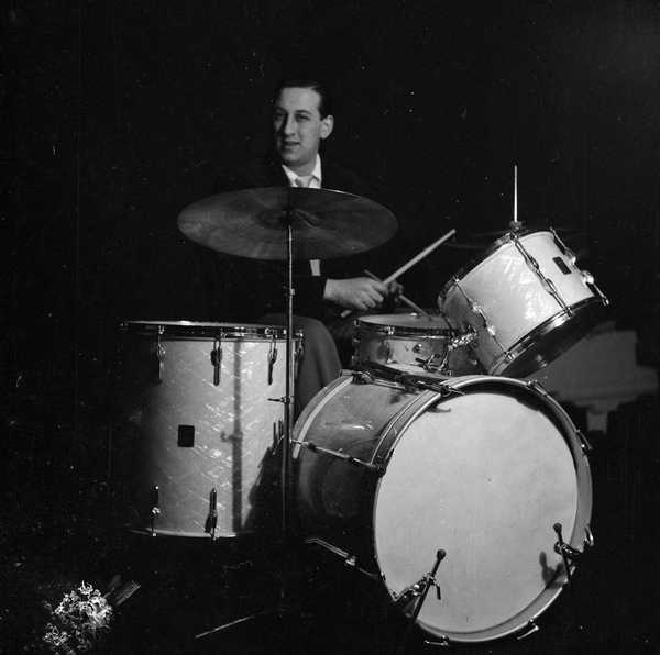 Photograph of Tony Crombie performing on drums‘, Nigel Henderson, [c ...
