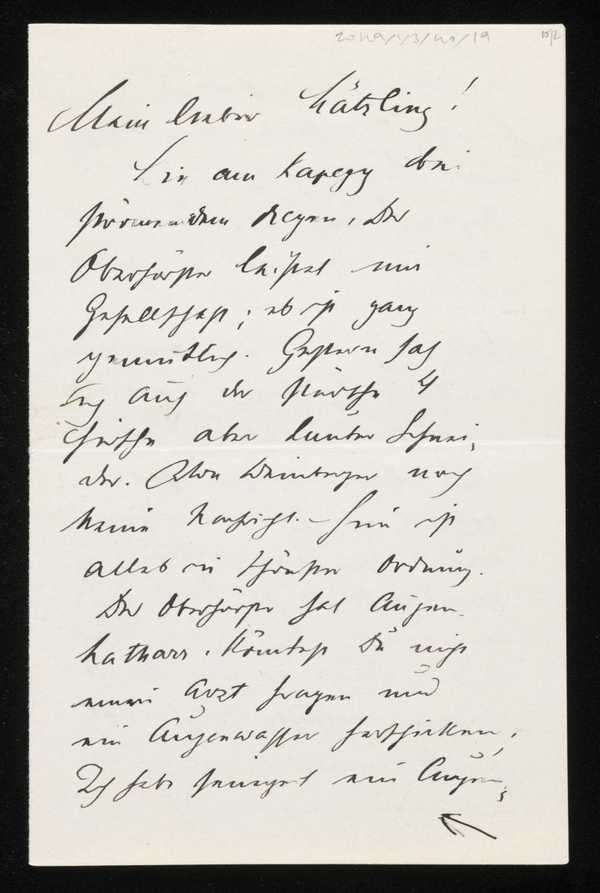 Incomplete letter from Edmund von Motesiczky, Nagyvázsony‘, Edmund von ...